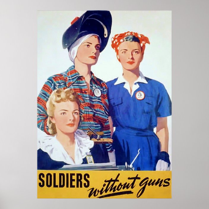 Soldiers Without Guns ~ Vintage World War 2. Poster | Zazzle
