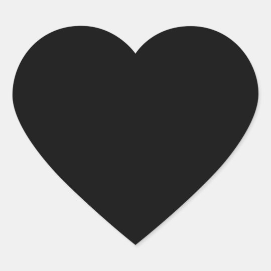 Solid Black Heart Sticker | Zazzle.co.uk