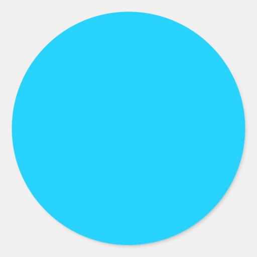 Solid Colour Round Stickers, Sky Blue | Zazzle