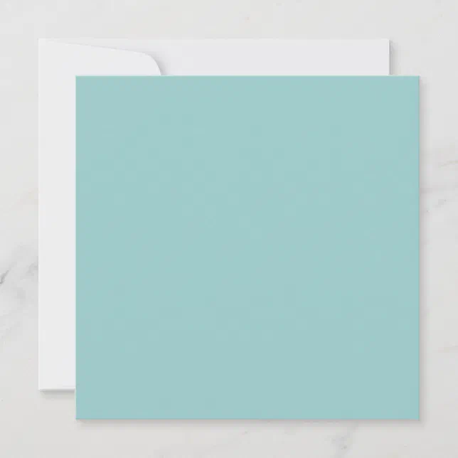 Solid Colour Light Blue 99CCCC Background Invite. Invitation | Zazzle