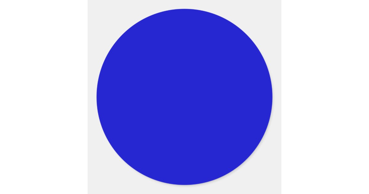 Solid Colour Round Stickers, Royal Blue Classic Round Sticker | Zazzle