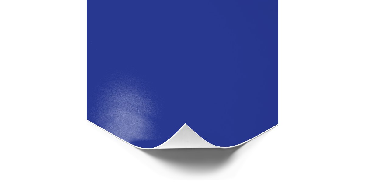 Solid Deep Blue Backdrop | Bold Minimalist Design Poster | Zazzle
