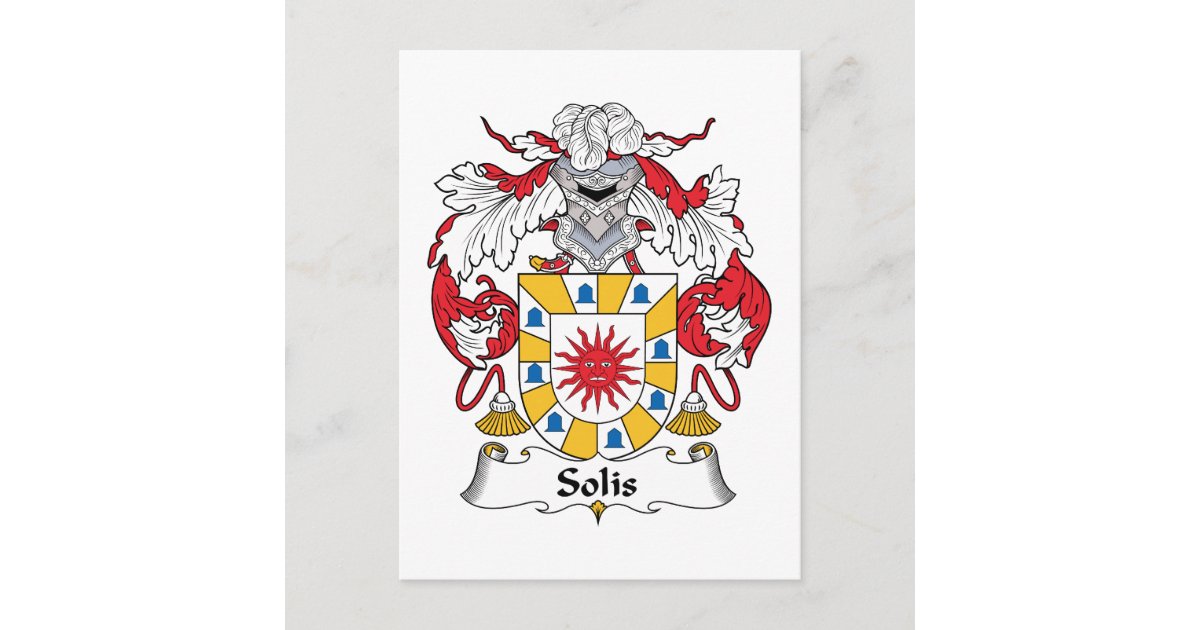Solis Family Crest Postcard | Zazzle