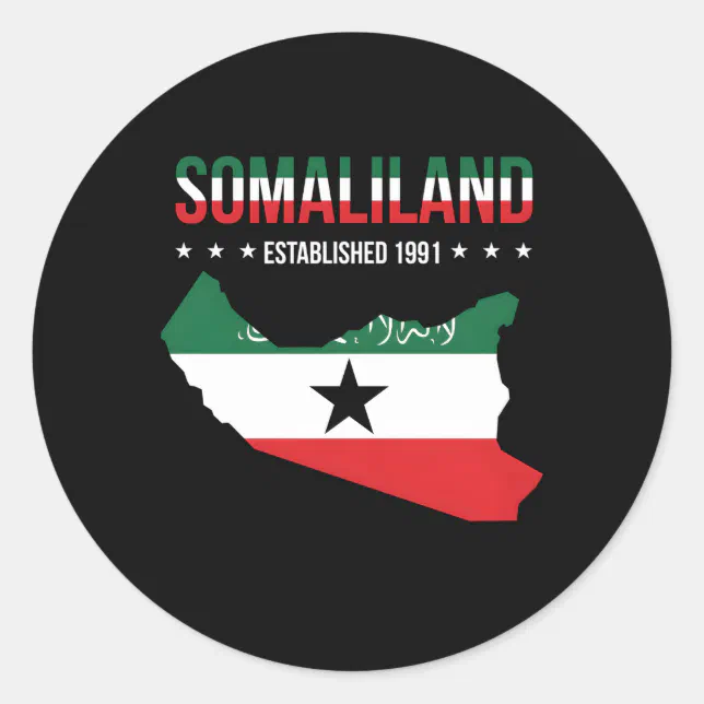 Somaliland Country Flag Classic Round Sticker | Zazzle