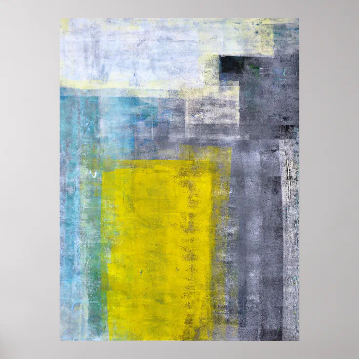 'Some Modern Squares' Abstract Art Poster | Zazzle