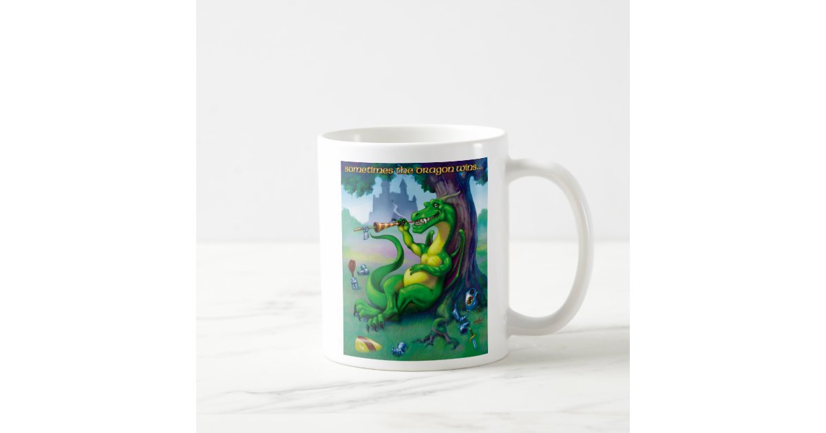 Sometimes the Dragon Wins Green Mug | Zazzle