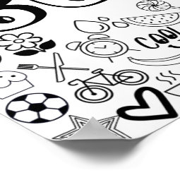 'SOPHIA' Colour-it-Yourself Outline Design Poster | Zazzle