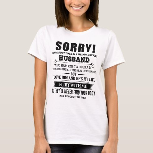 Sorry T-Shirts & Shirt Designs | Zazzle UK