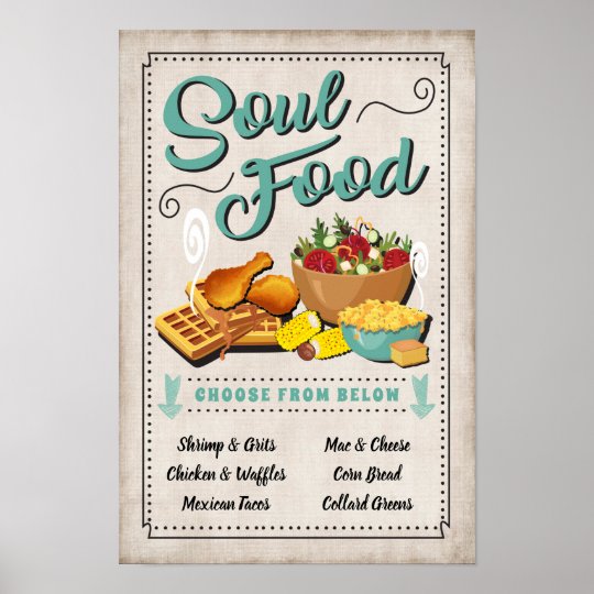 Soul Food Party Sign | Zazzle.co.uk