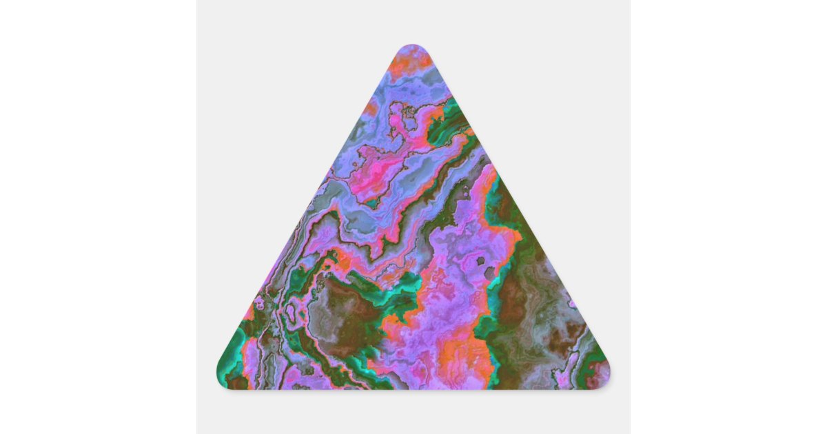 Sour Marble Triangle Sticker | Zazzle
