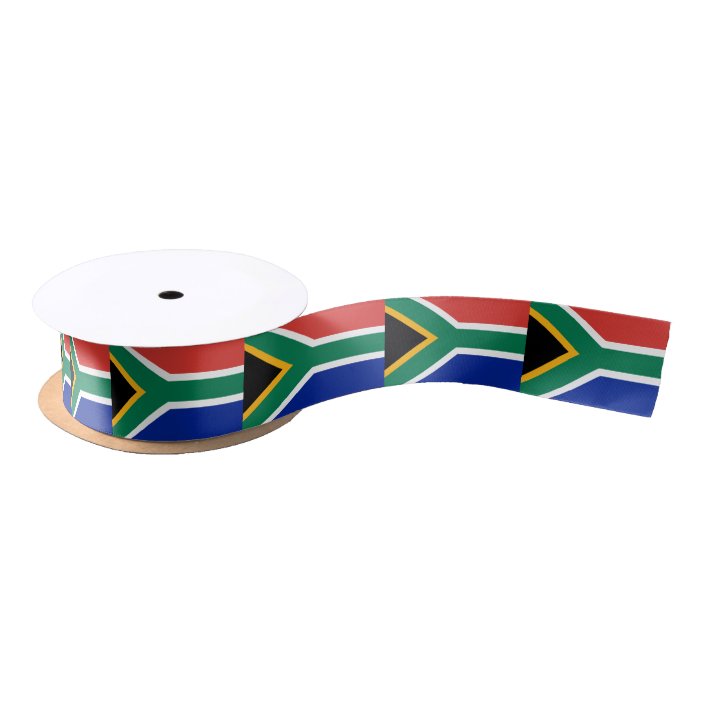 South African flag ribbon Satin Ribbon | Zazzle.co.uk