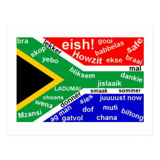 South African Slang Postcard - Customisable | Zazzle.co.uk