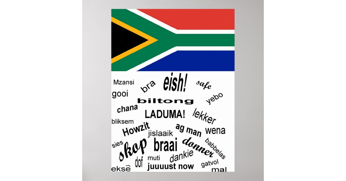 South African Slang Poster | Zazzle