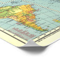 " South America: 1942 Detailed coloured MAP ... Poster | Zazzle