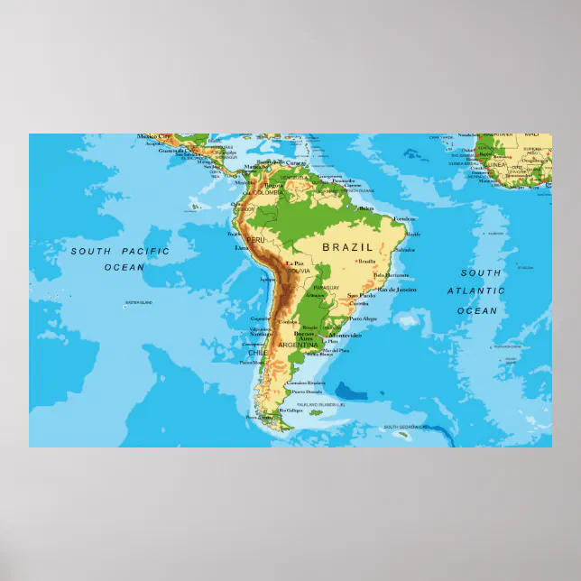 South America Map Poster | Zazzle