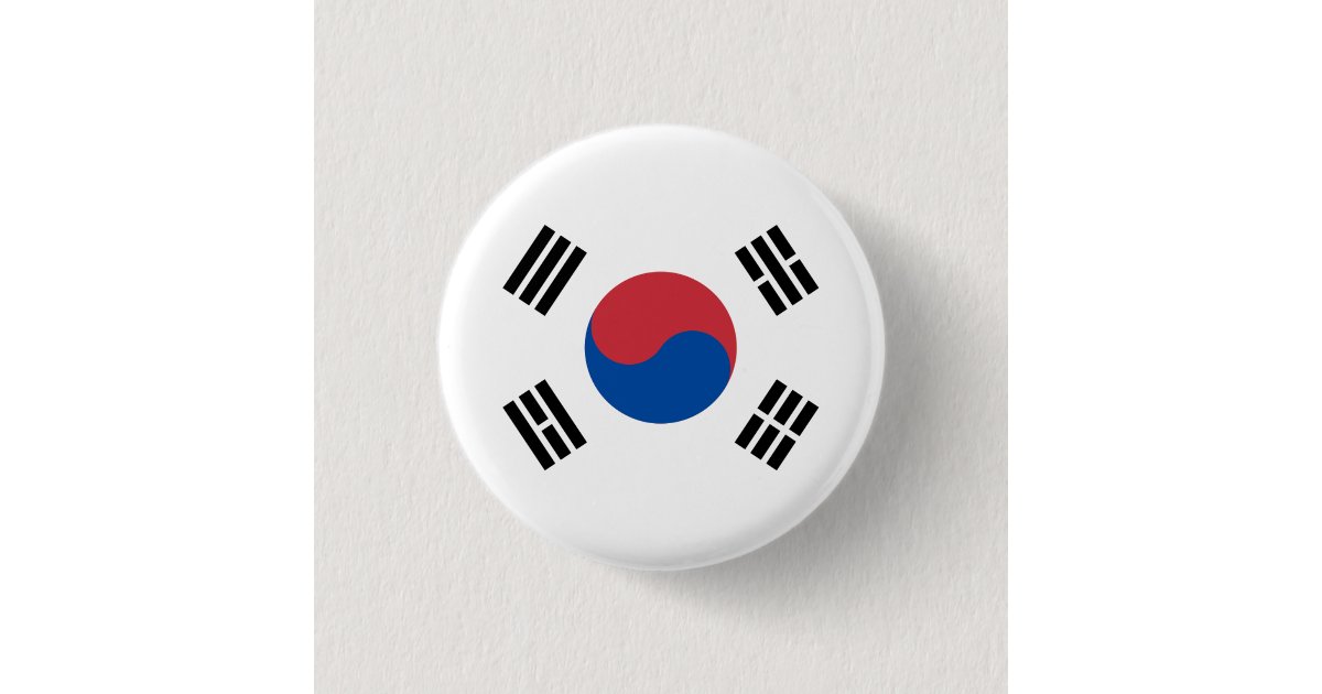 South Korean Flag, Flag of South Korea 3 Cm Round Badge | Zazzle