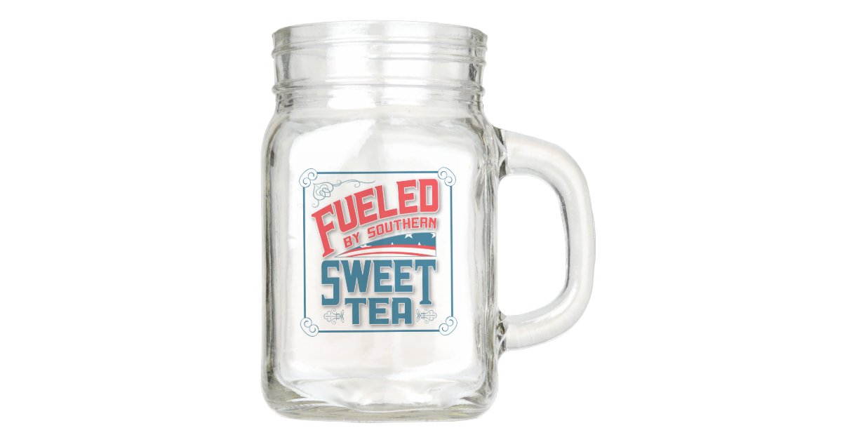 Southern Sweet Tea Glass Mason Jar with handle | Zazzle