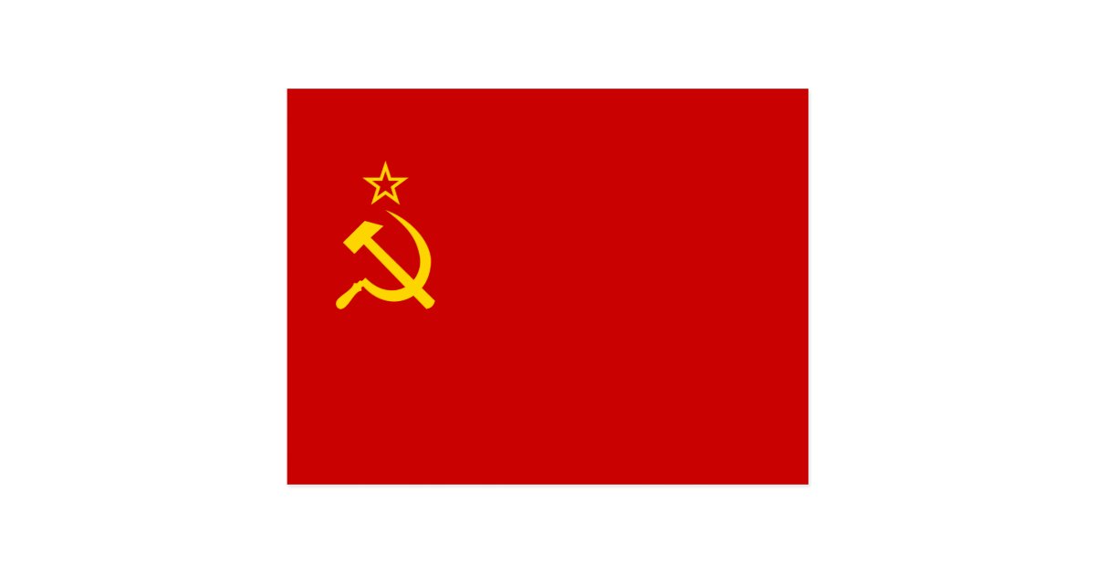 Soviet Union Flag Postcard | Zazzle.co.uk