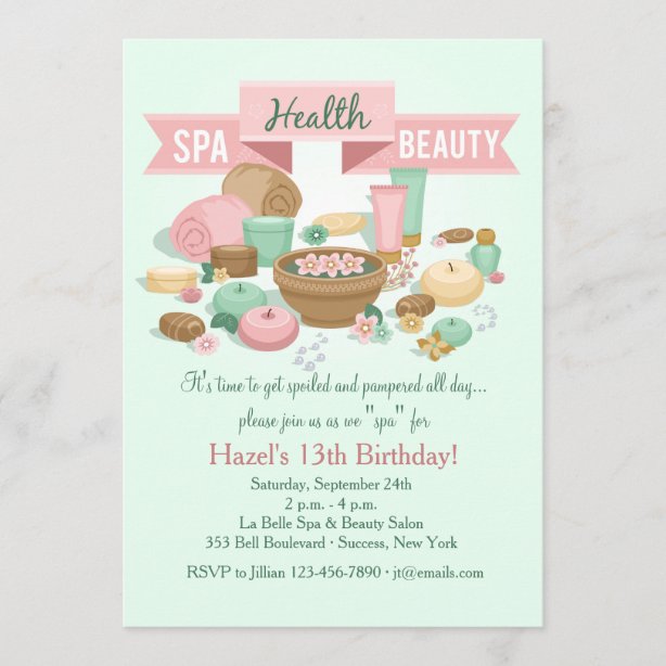 Beauty Salon Invitations | Zazzle UK