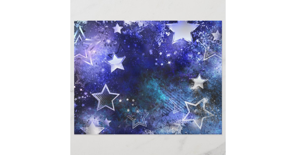Space Background with Stars Flyer | Zazzle