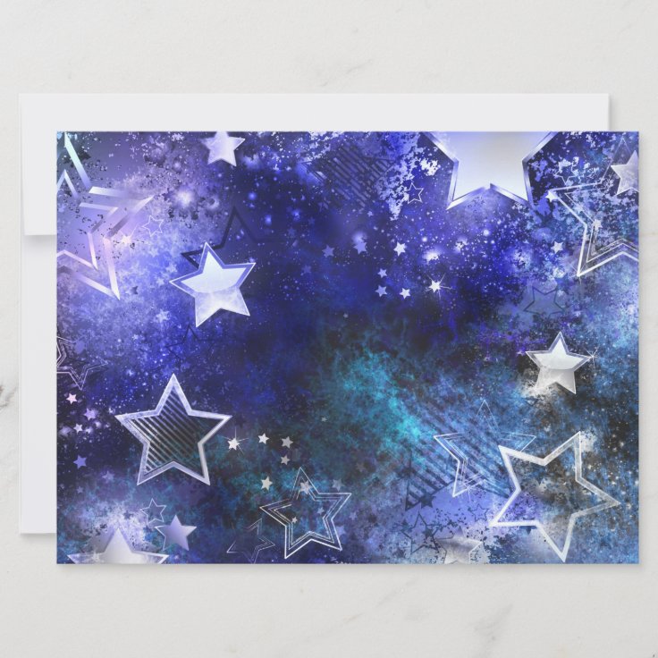 Space Background with Stars Invitation | Zazzle