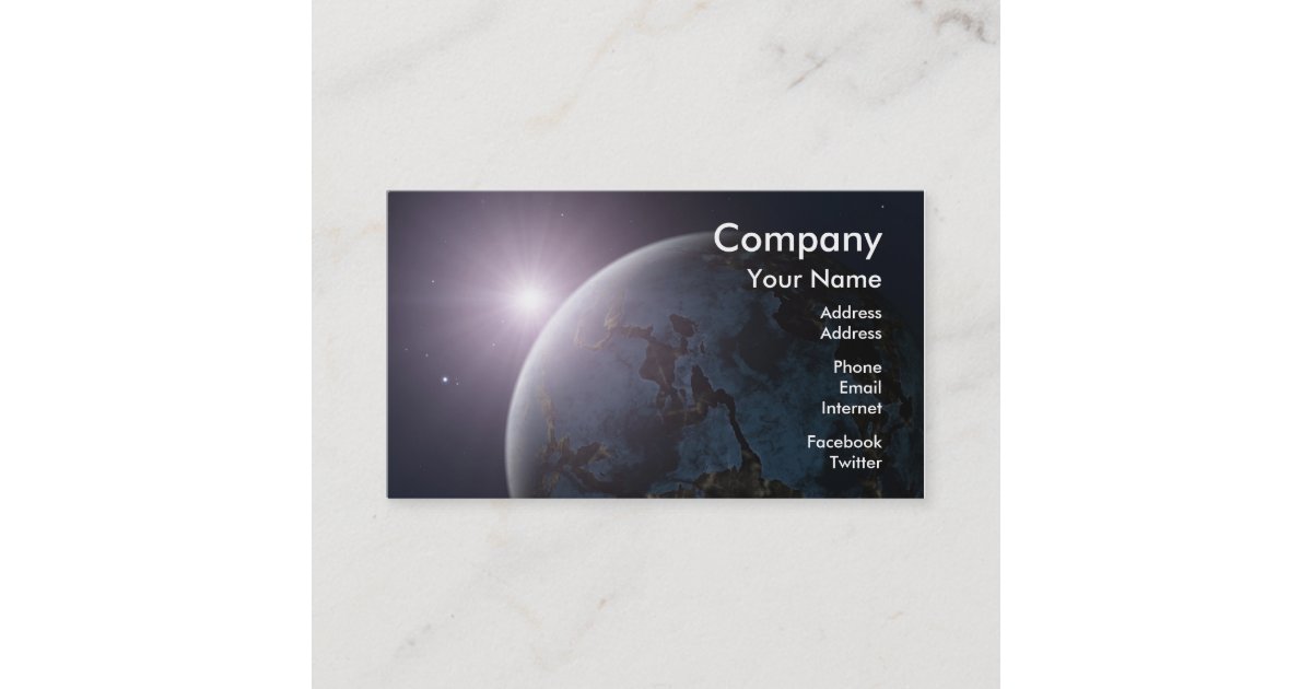 Space Planet Business Card | Zazzle