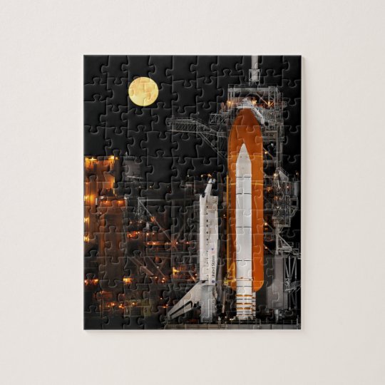 Space Shuttle Discovery and Moon Jigsaw Puzzle | Zazzle.co.uk