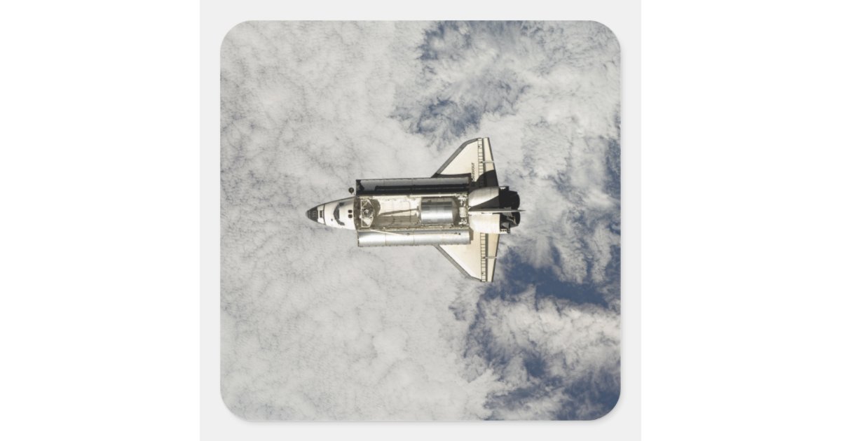 Space Shuttle Endeavour 12 Square Sticker | Zazzle
