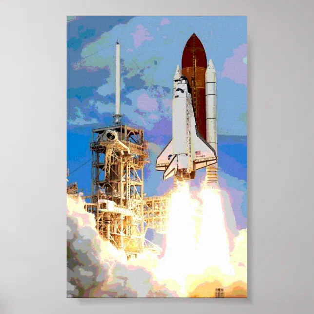 Space Shuttle launch Poster | Zazzle