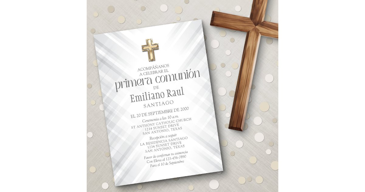 Spanish First Communion Invitation | Zazzle