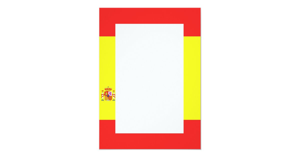 Spanish Flag Border Invitation | Zazzle.co.uk