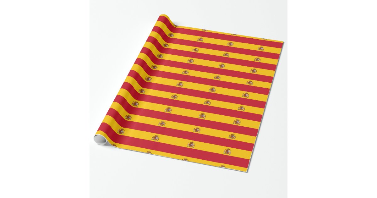 Spanish Flag Wrapping Paper | Zazzle
