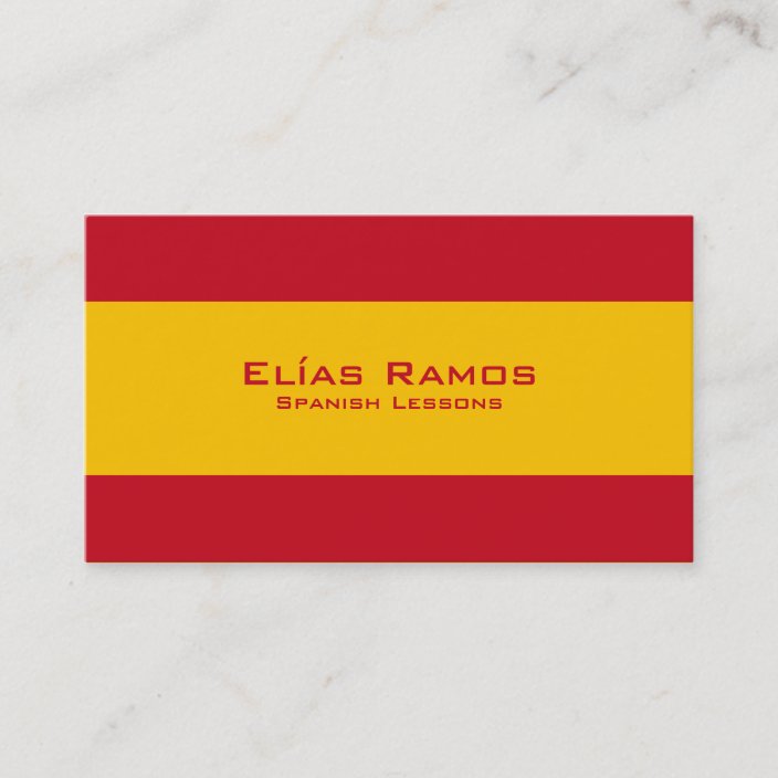 Spanish Lessons / Spanish Teacher Business Card | Zazzle.co.uk
