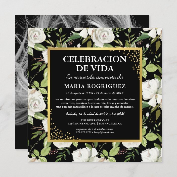 Invitacion Para Funeral En Espanol