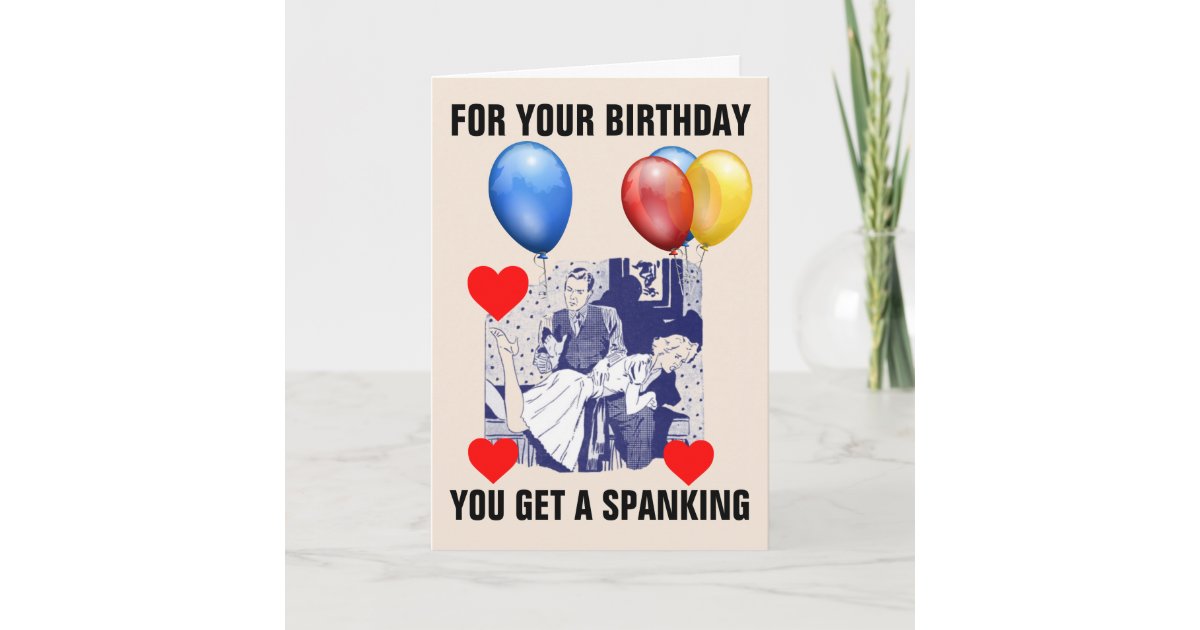 Spanking Happy Birthday Retro Cards For Her Uk