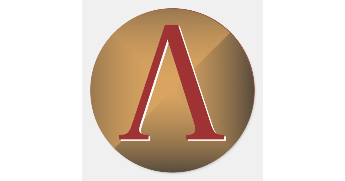 Spartan Lambda Shield Classic Round Sticker | Zazzle