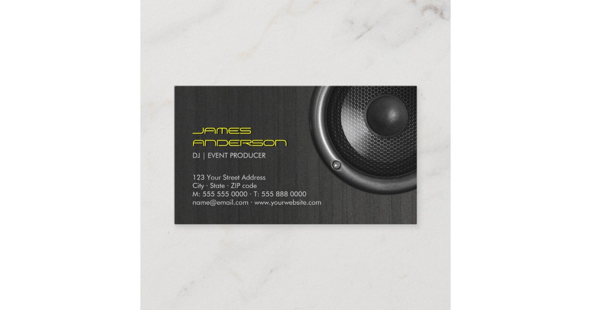 Speakers DJ Music Event Production business cards | Zazzle