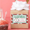 Special Delivery Christmas sticker gift tag | Zazzle
