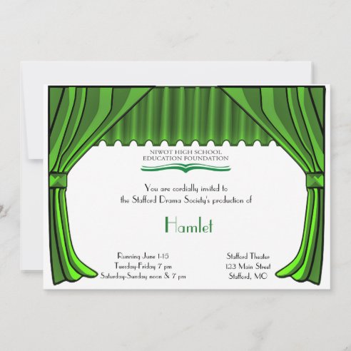 Drama Invitations | Zazzle UK