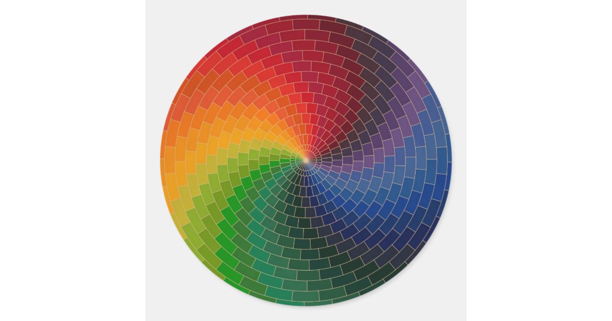 Spectrum Colour Wheel Classic Round Sticker | Zazzle