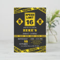 Speed Limit 16th Birthday Invitation | Zazzle