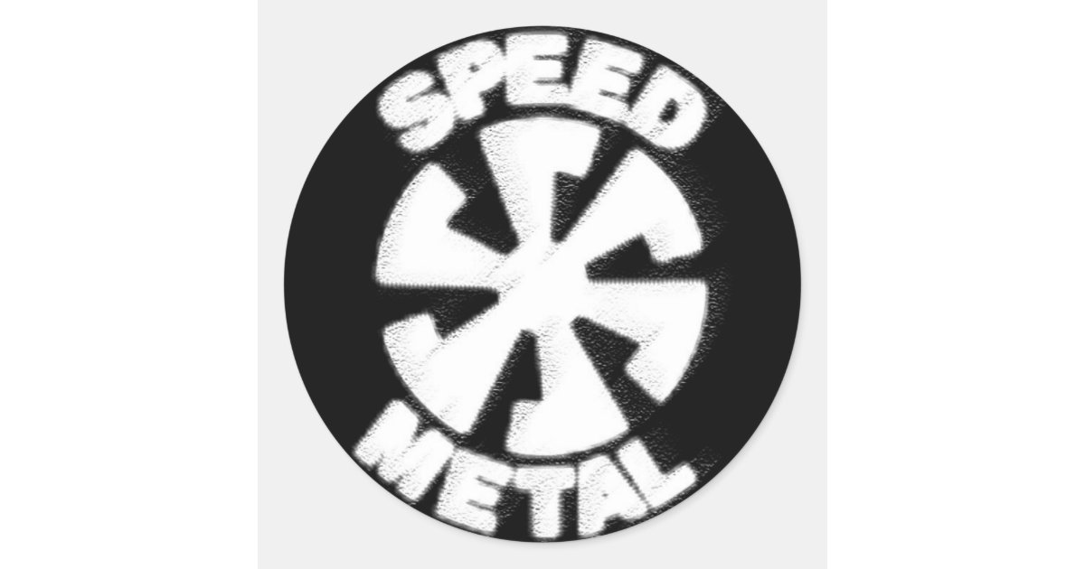SPEED METAL LOGO - Airbrushed Sticker | Zazzle