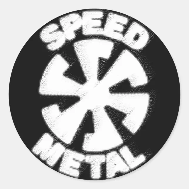 SPEED METAL LOGO - Airbrushed Sticker | Zazzle