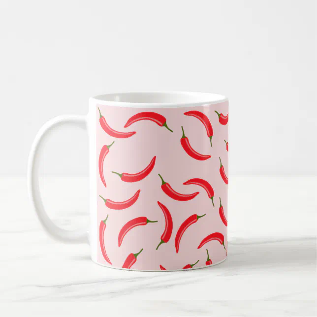 Spicy Red Chilli Pattern Coffee Mug | Zazzle