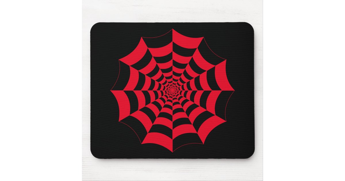 Spider web Chequered Mouse Mat | Zazzle