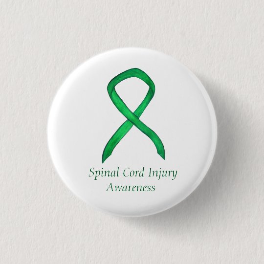 Spinal Cord Injury Awareness Ribbon Custom Pins | Zazzle.co.uk