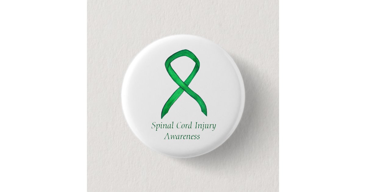 Spinal Cord Injury Awareness Ribbon Custom Pins | Zazzle