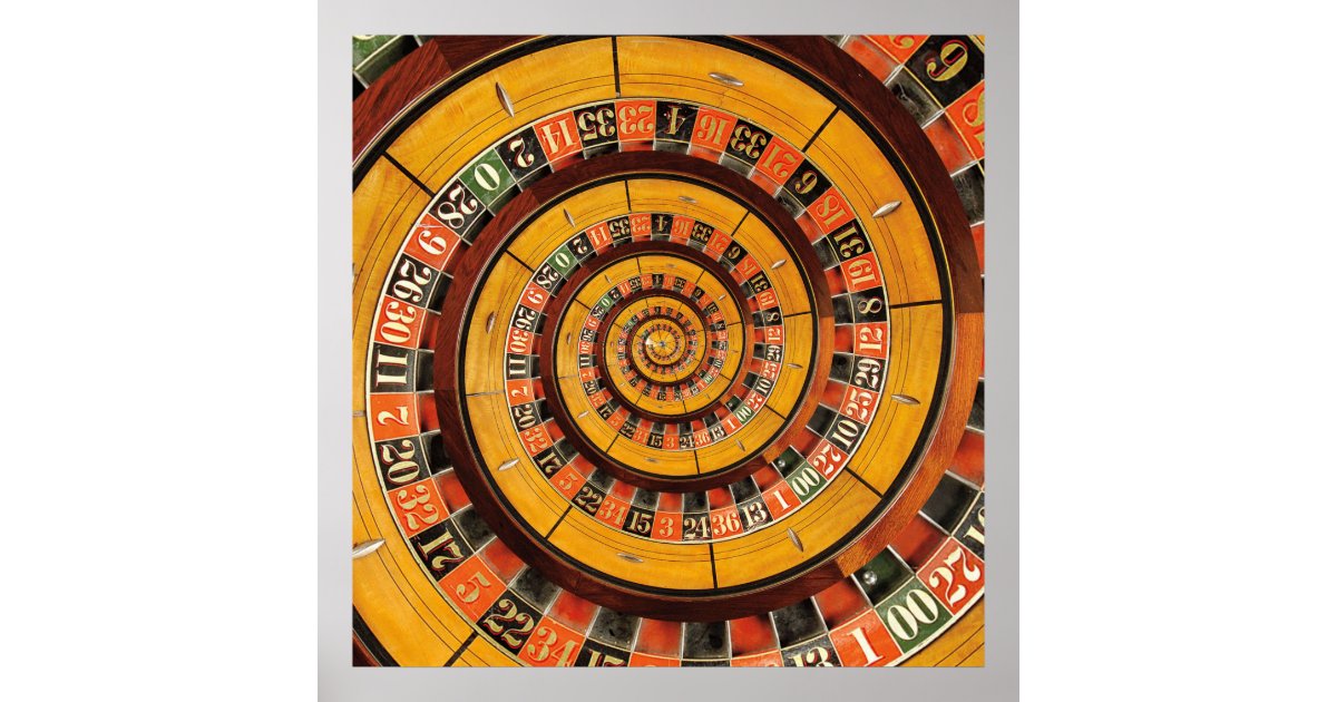 Spiral Roulette Wheel Droste Poster | Zazzle