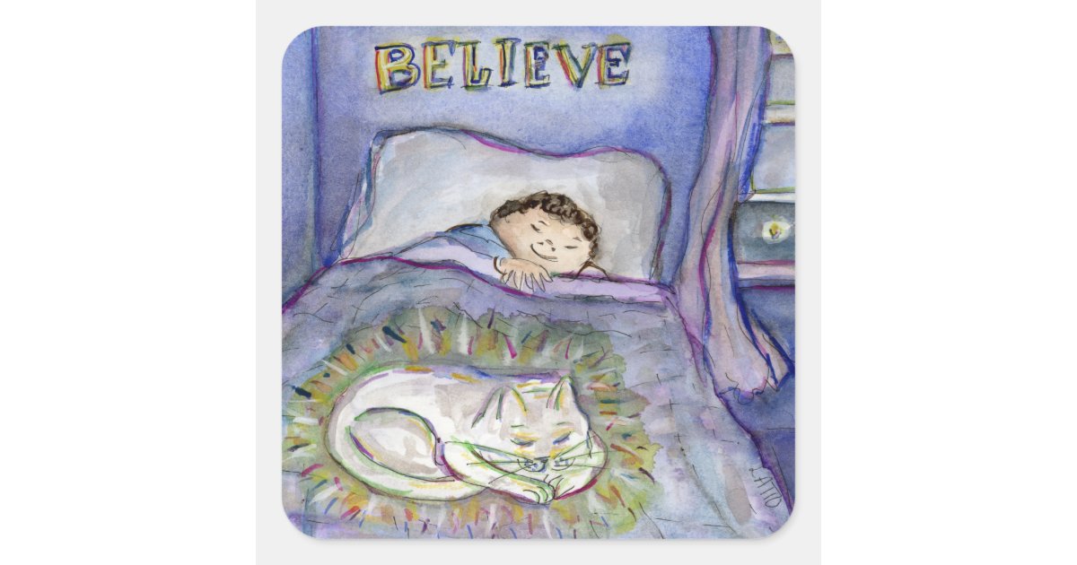 Spirit Kitty Cat Art Decal Stickers | Zazzle