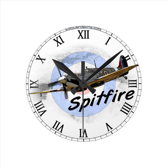 Spitfire Round Clock | Zazzle.co.uk